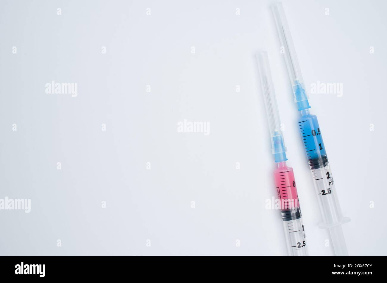 isolated sterilized injection syringe on a white background Stock Photo ...