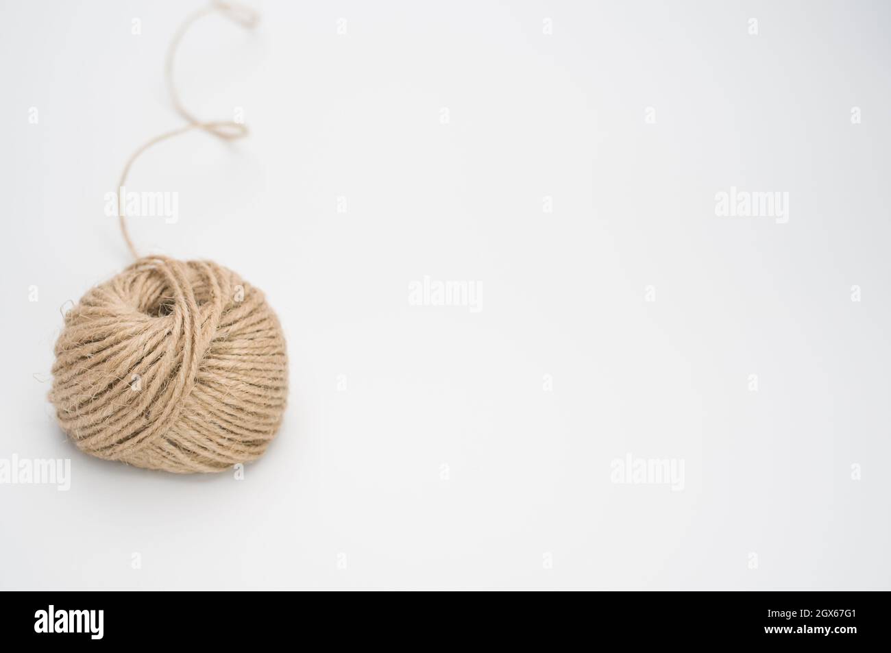 stationary yarn ball isolated on a white background Stock Photo - Alamy