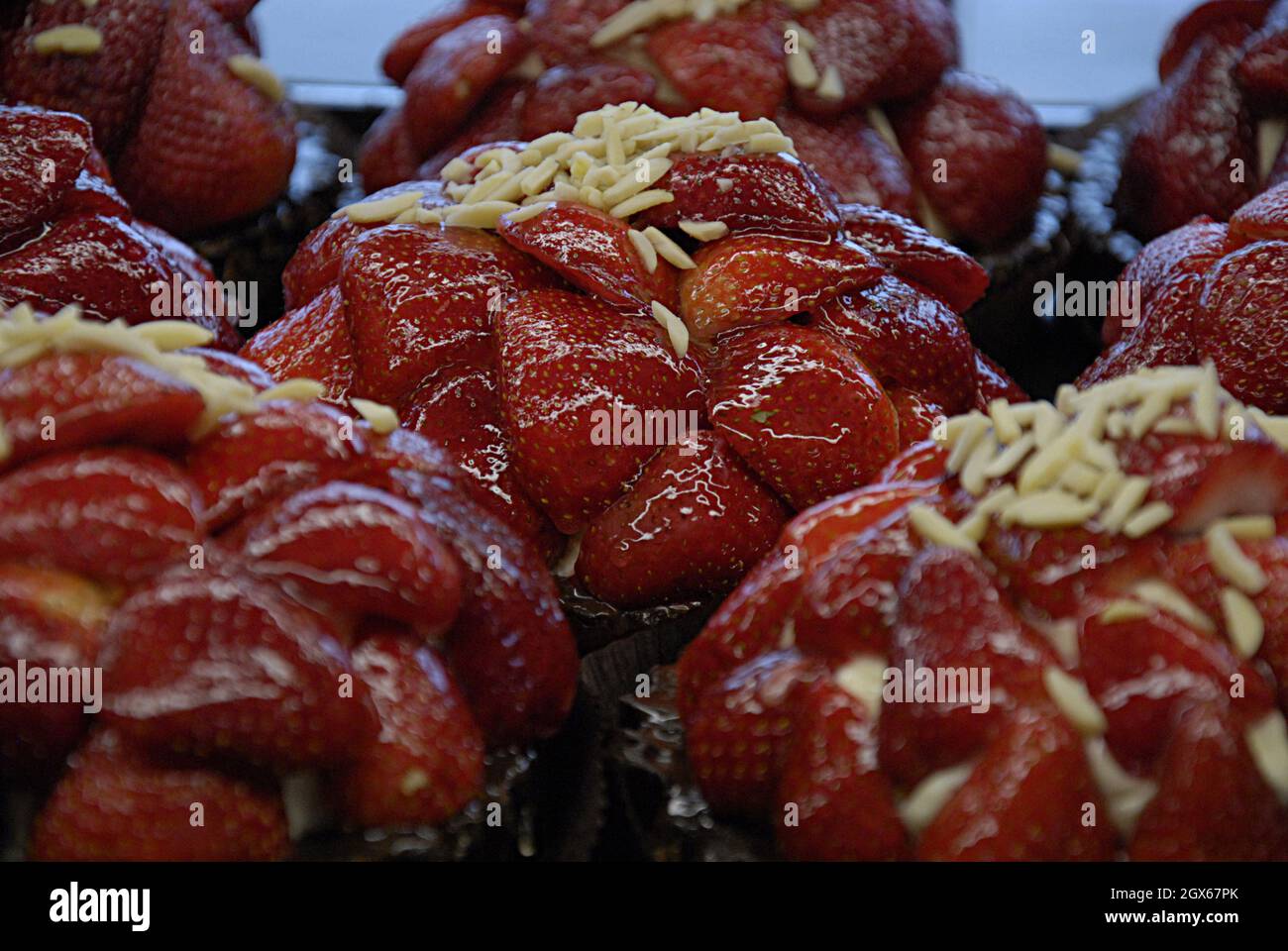 COPENHAGEN /Denmark- 25 January 2014 Danish straberry cakes and ...