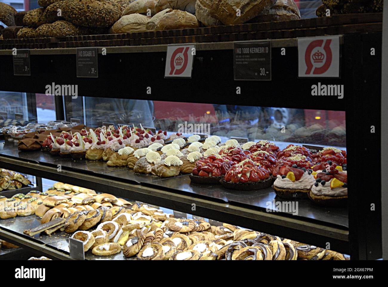 COPENHAGEN /Denmark- 25 January 2014 Danish straberry cakes and ...