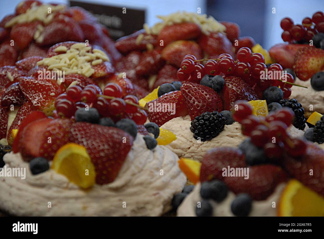 COPENHAGEN /Denmark- 25 January 2014 Danish straberry cakes and ...