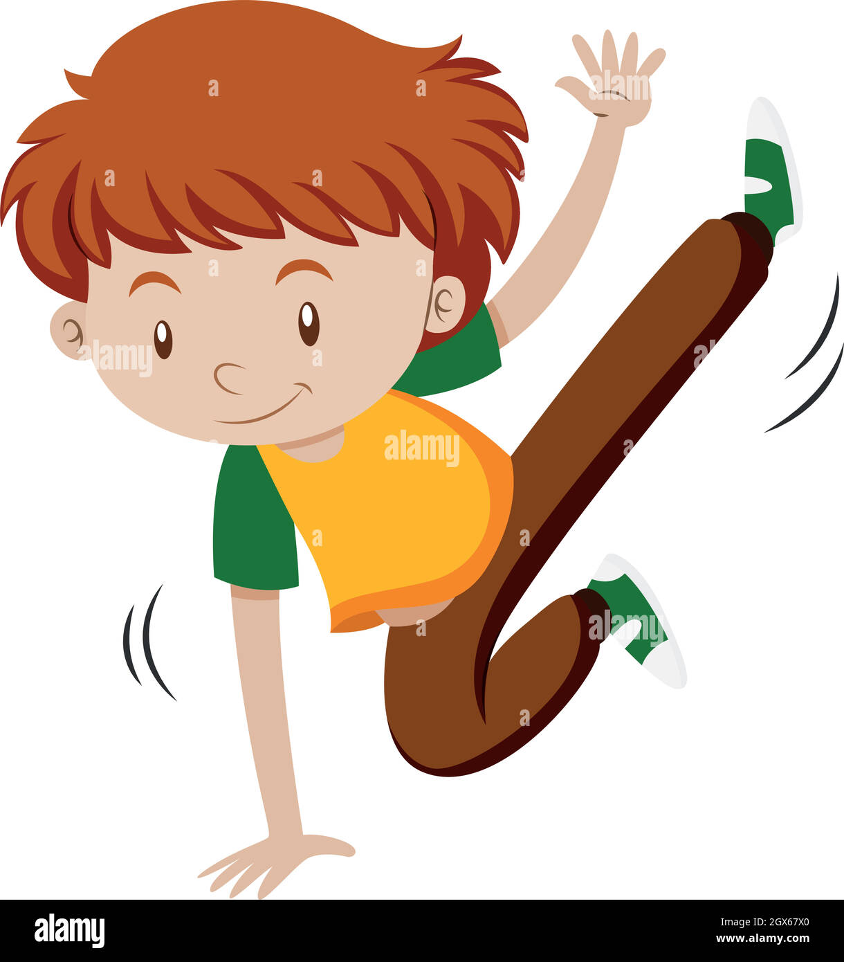 Little boy doing breakdancing Stock Vector Image & Art - Alamy