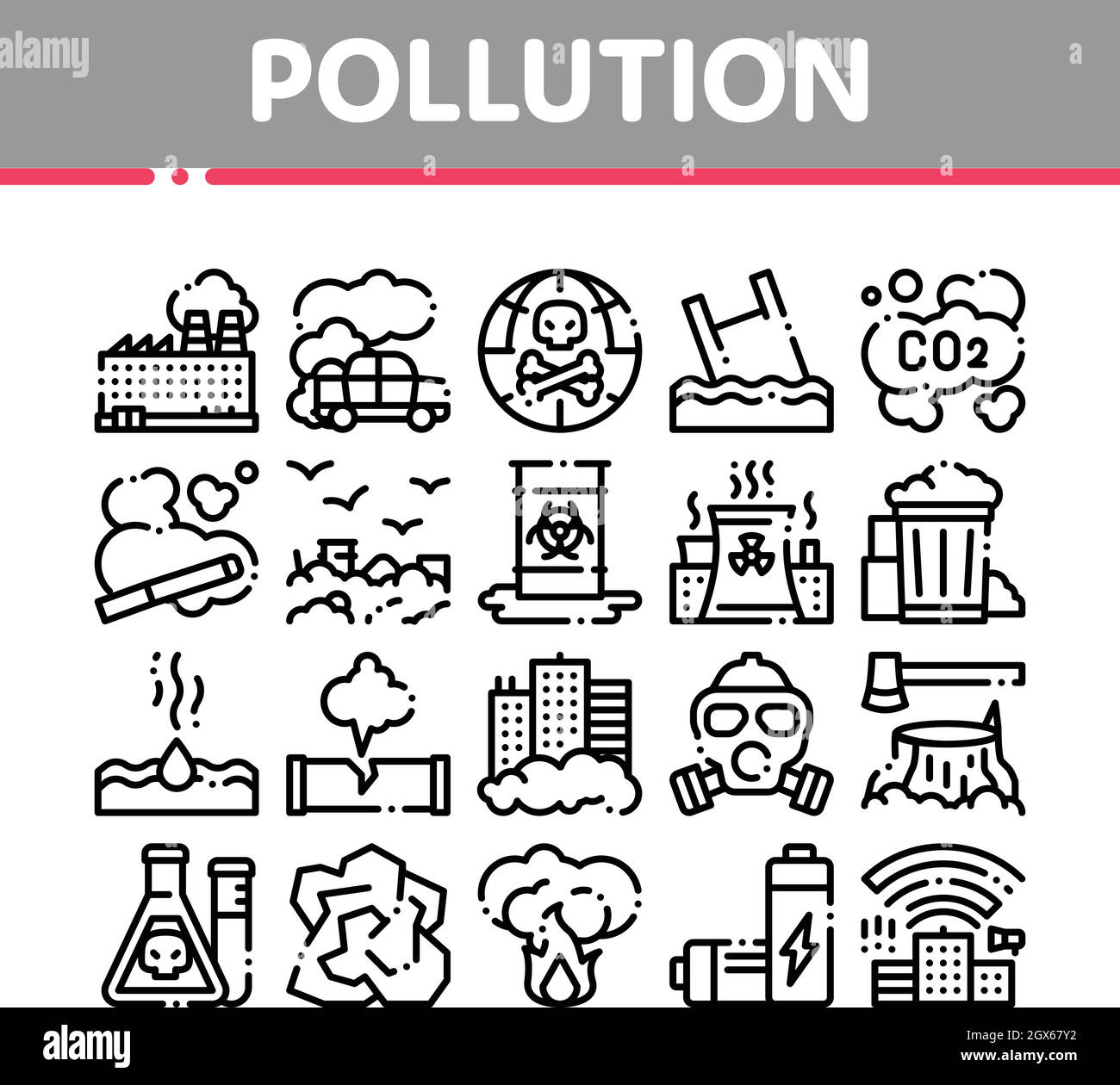 Air Pollution Icon Set High Resolution Stock Photography and Images - Alamy