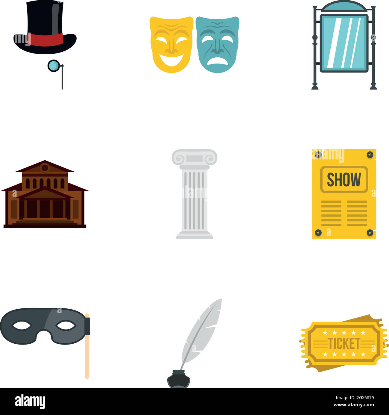 Theatre icons set, flat style Stock Vector Image & Art - Alamy Theatre icons set, flat style Stock Vector Image & Art - Alamy