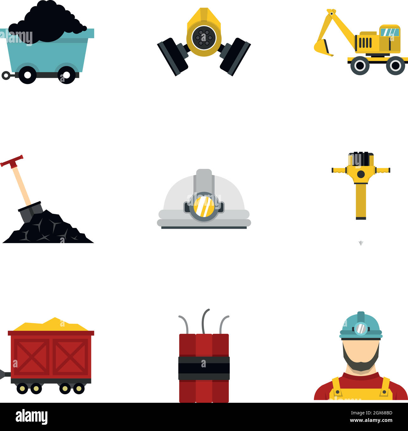 Mining icons set, flat style Stock Vector Image & Art - Alamy Mining icons set, flat style Stock Vector Image & Art - Alamy