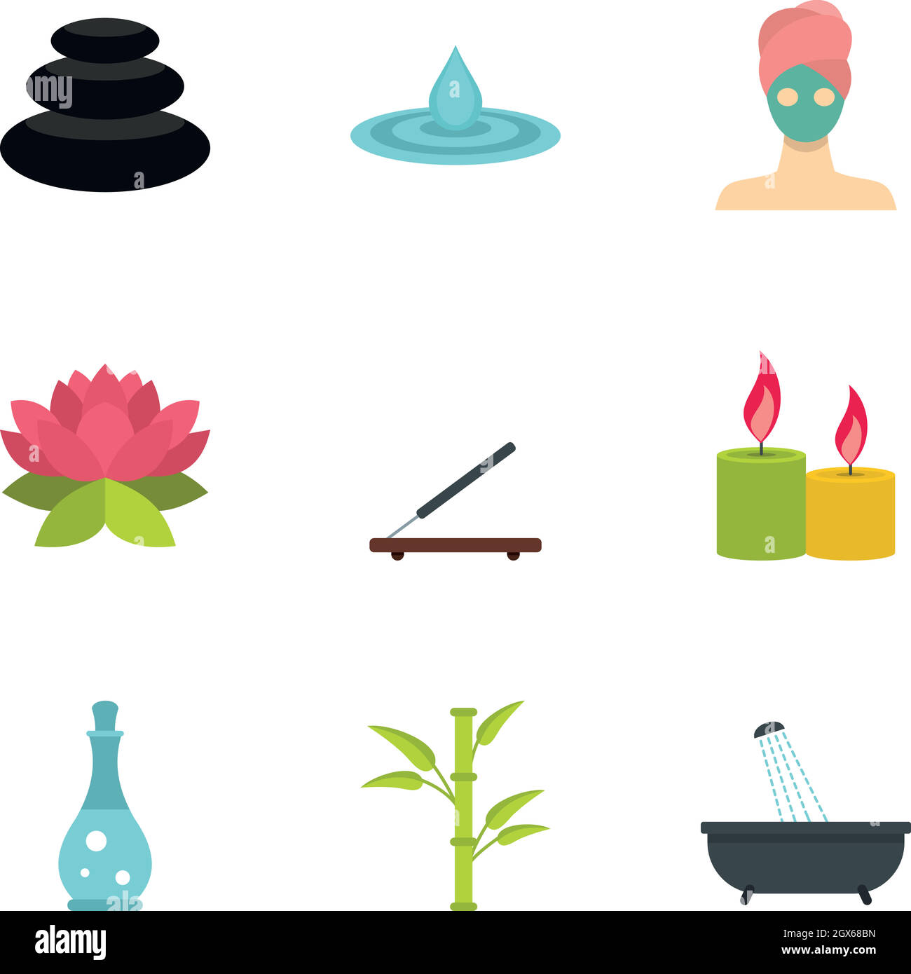 Natural spa treatment elements Stock Vector Images - Alamy