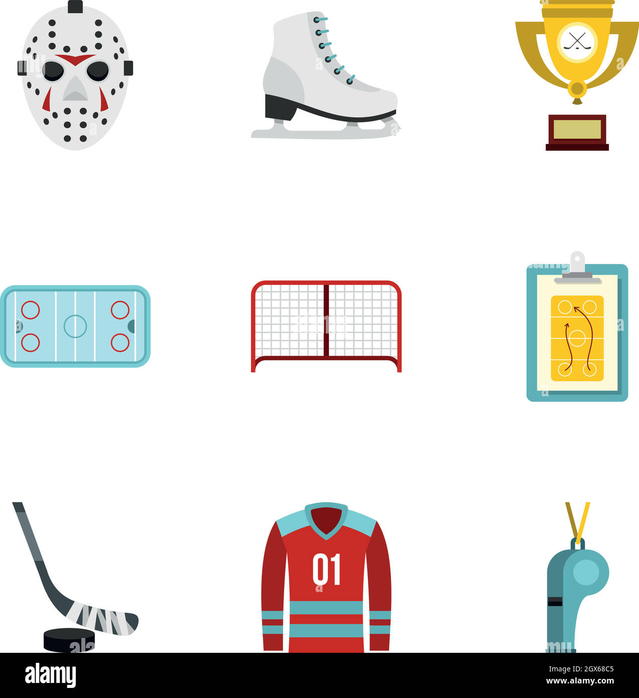 Ice skating icons set, flat style Stock Vector Image & Art - Alamy