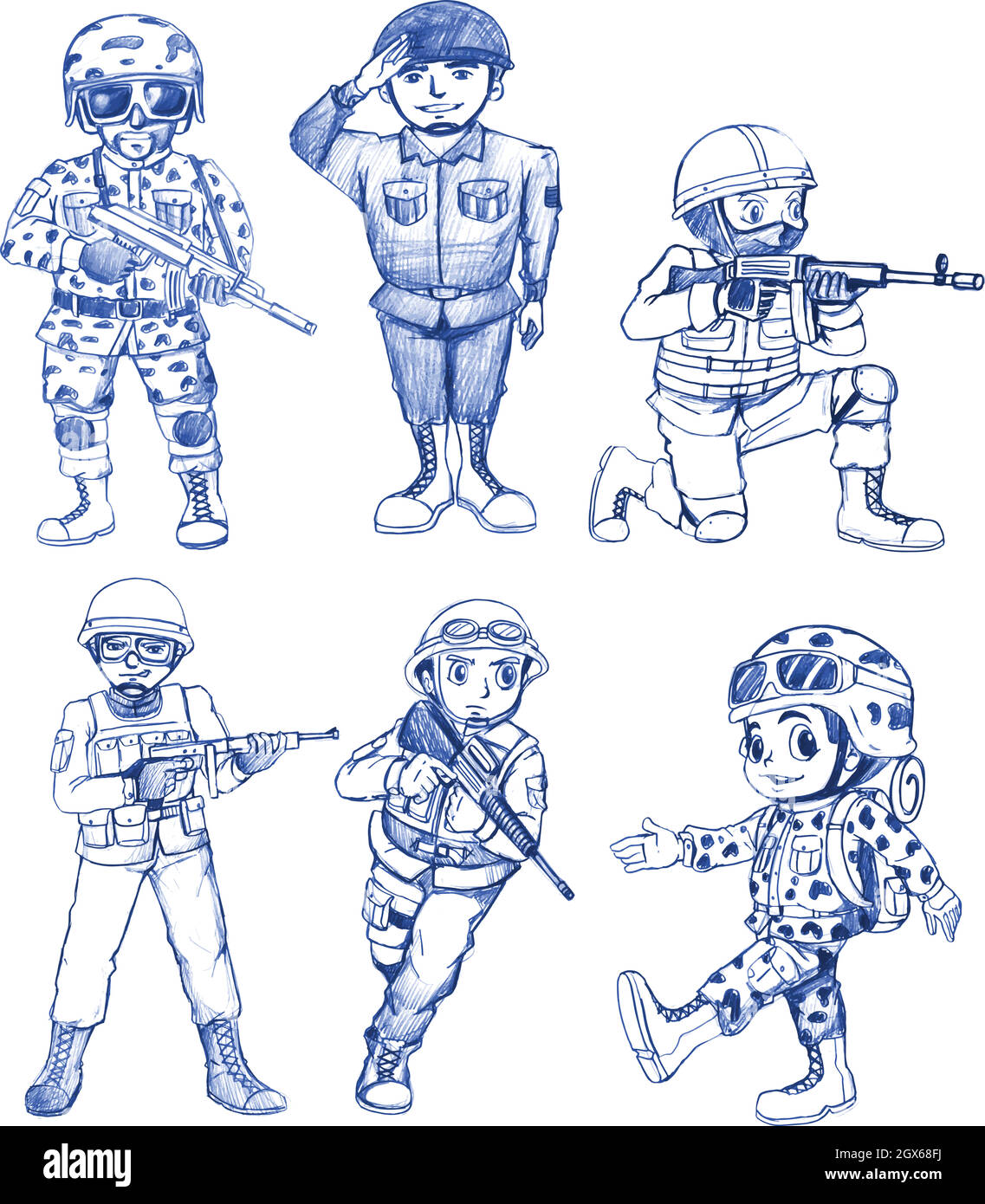Soldier Drawing For Kids