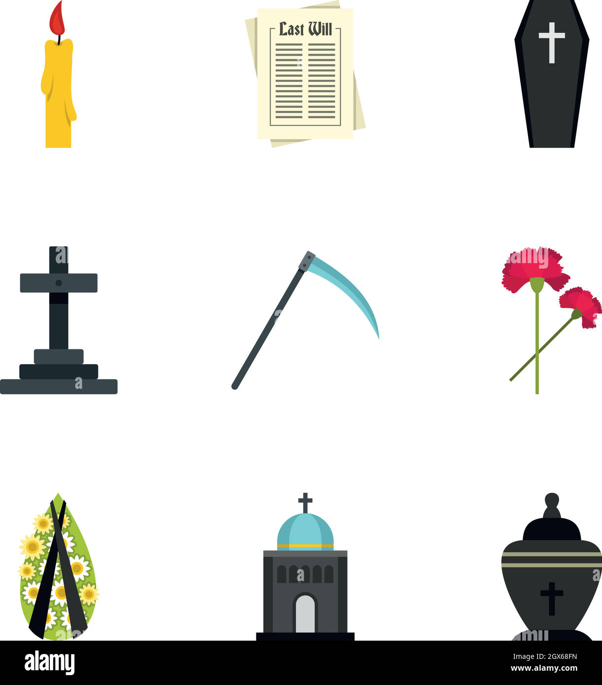 Burial sign Stock Vector Images - Alamy