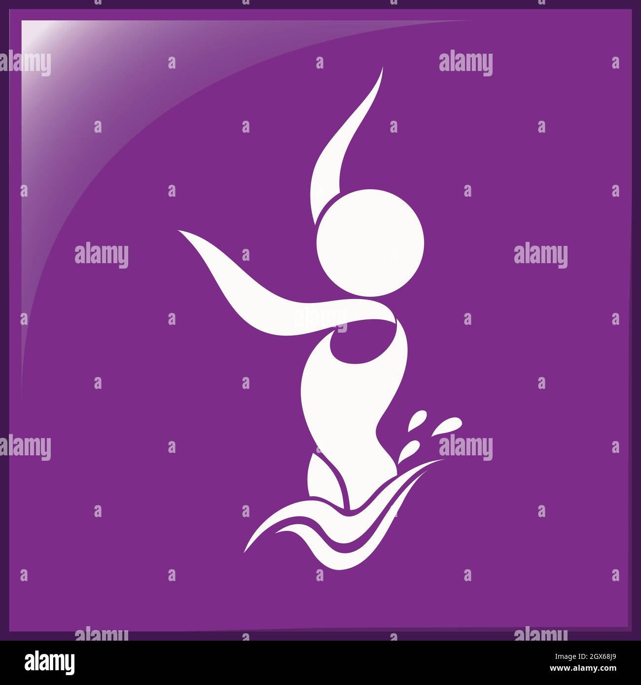 Synchronized diving Stock Vector Images - Alamy