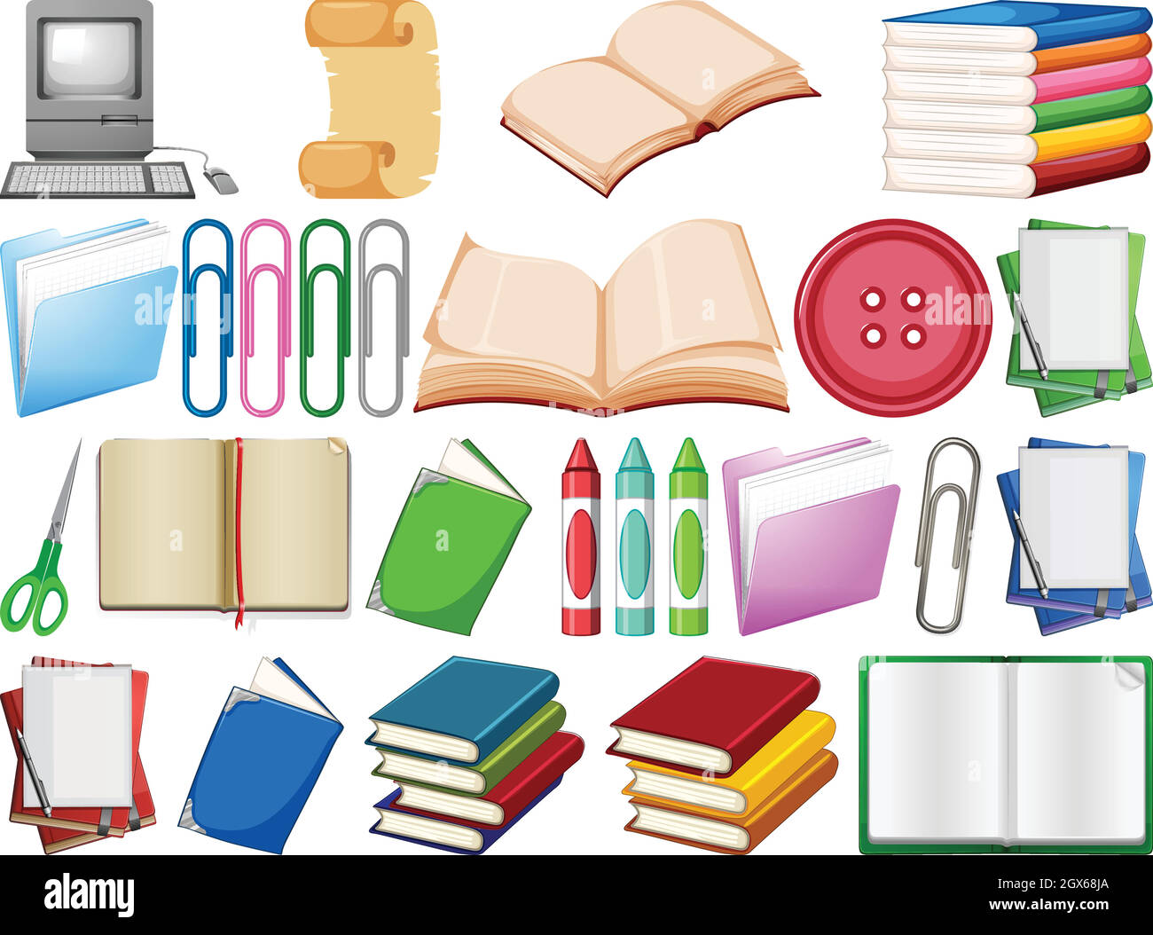 Set of office supplies Stock Vector Image & Art - Alamy