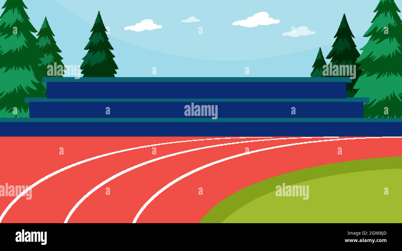 Background scene of running track and field Stock Vector Image & Art ...
