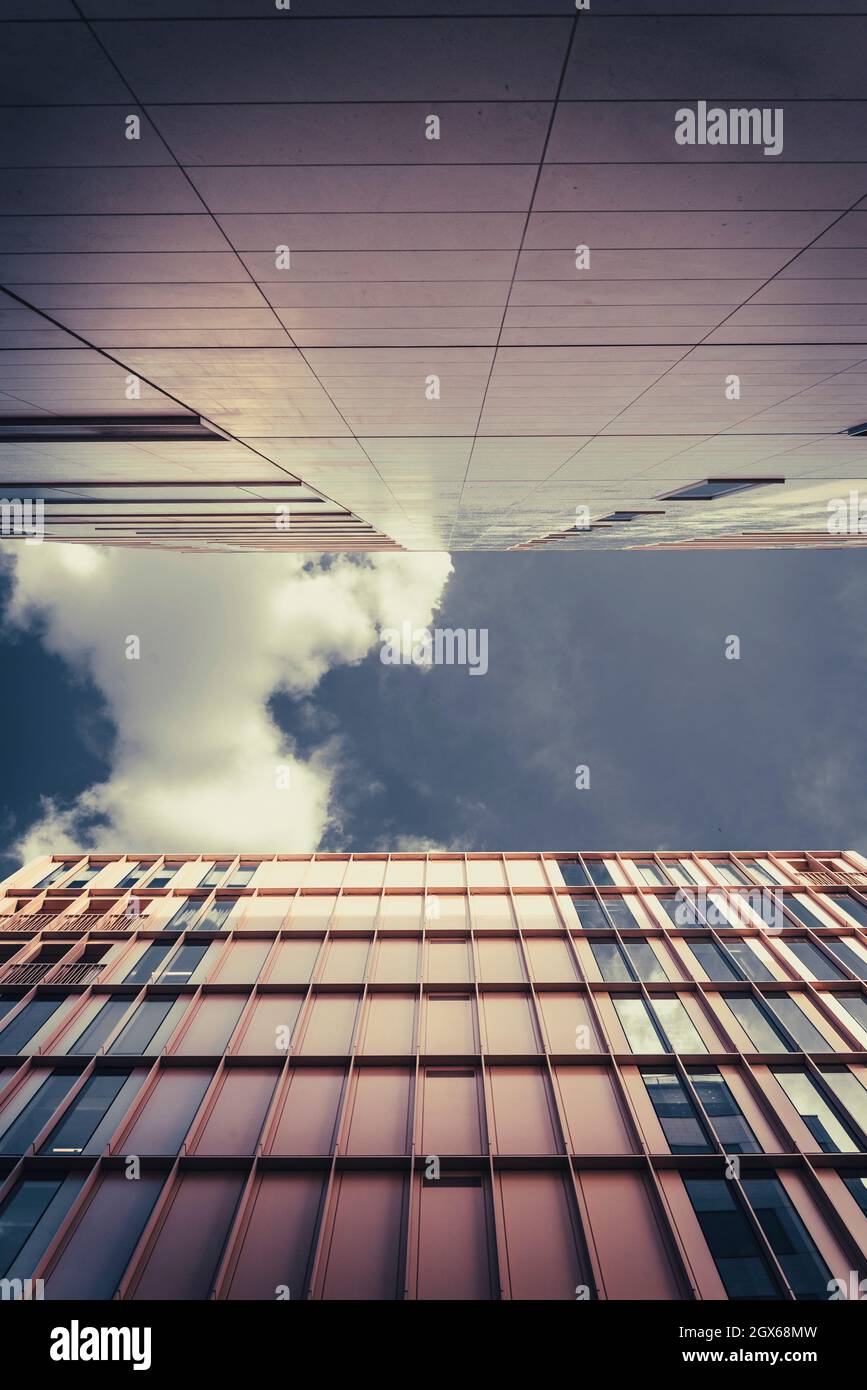 Sky between buildings, London, UK Stock Photo - Alamy