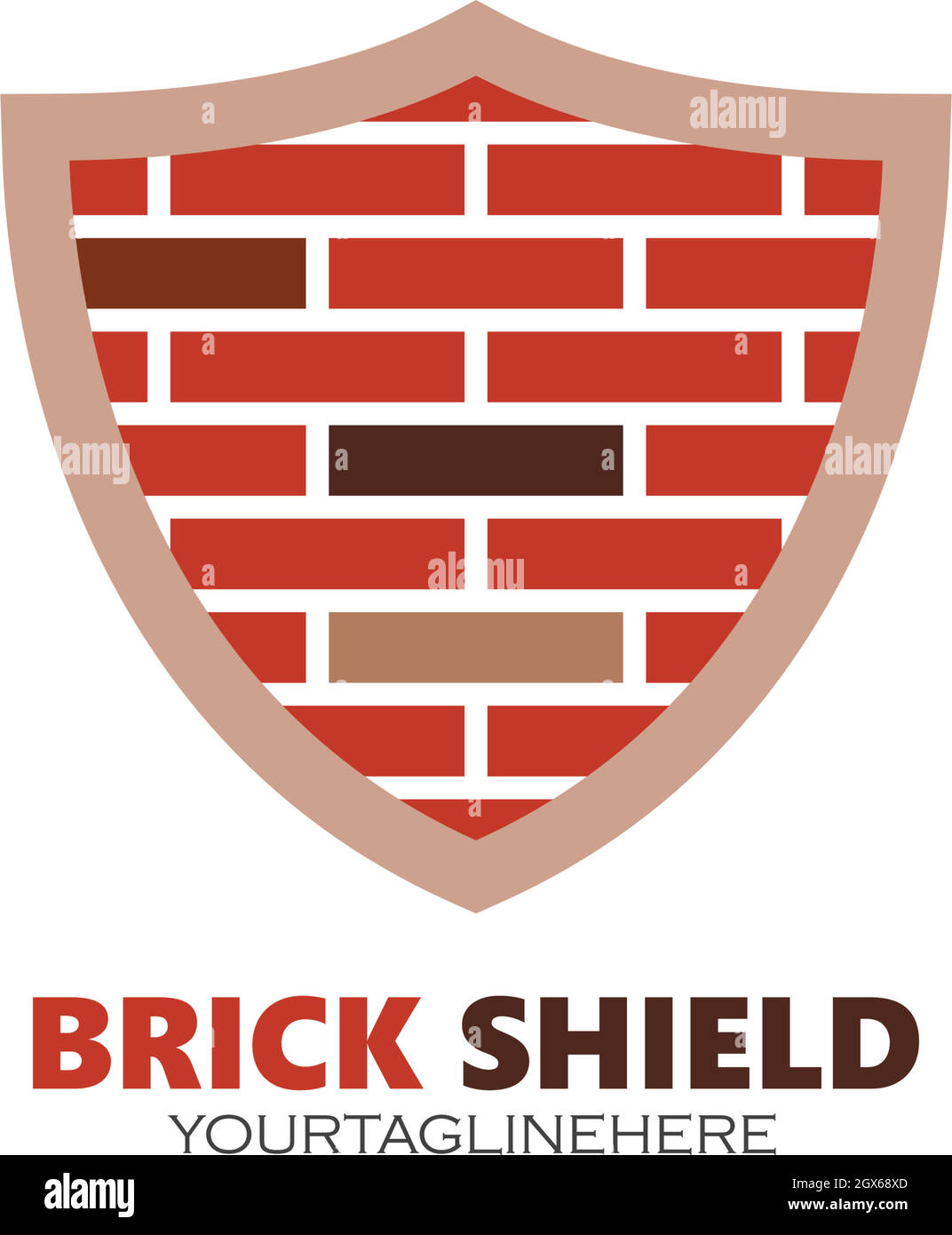 wall brick defense concept logo vector illustration Stock Vector Image ...