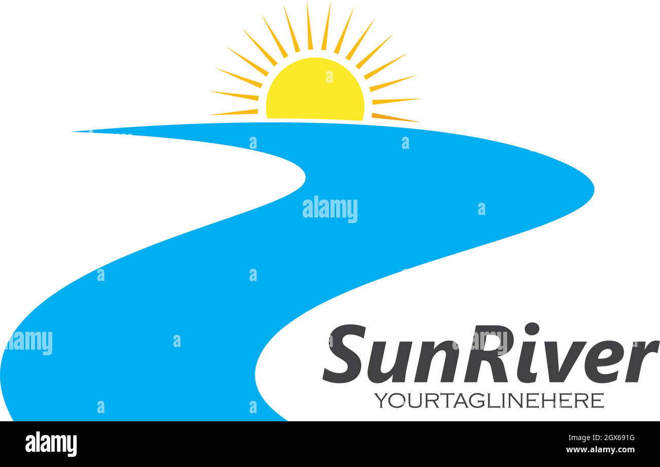 sun river logo icon vector illustration Stock Vector Image & Art - Alamy