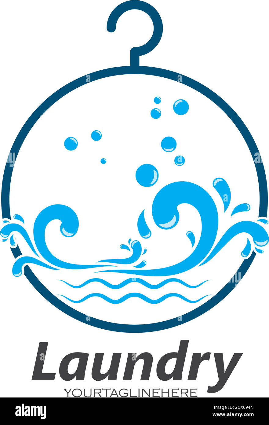 Laundry logo vector icon illustration design Stock Vector Image & Art ...