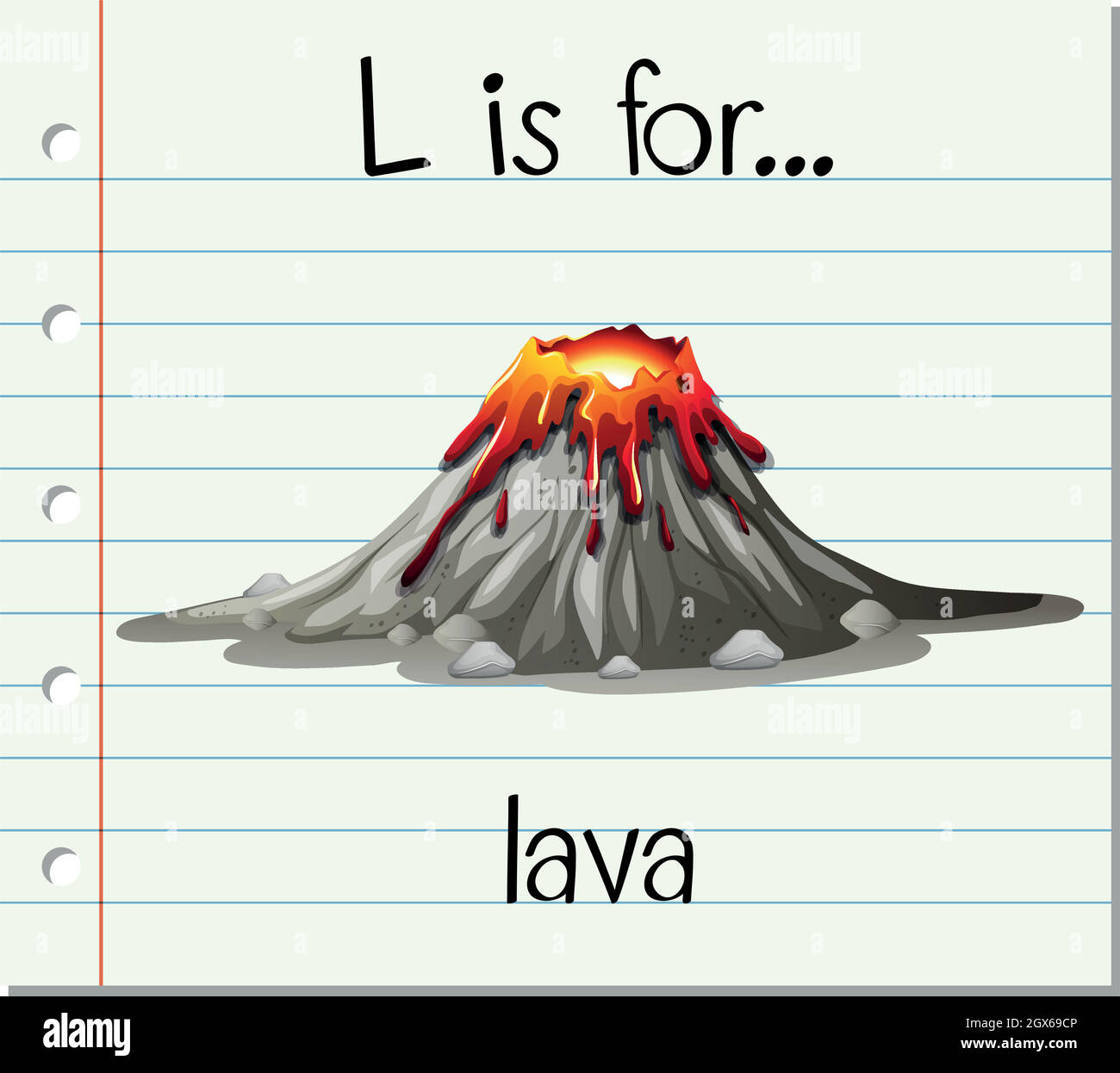 Flashcard letter L is for lava Stock Vector Image & Art - Alamy