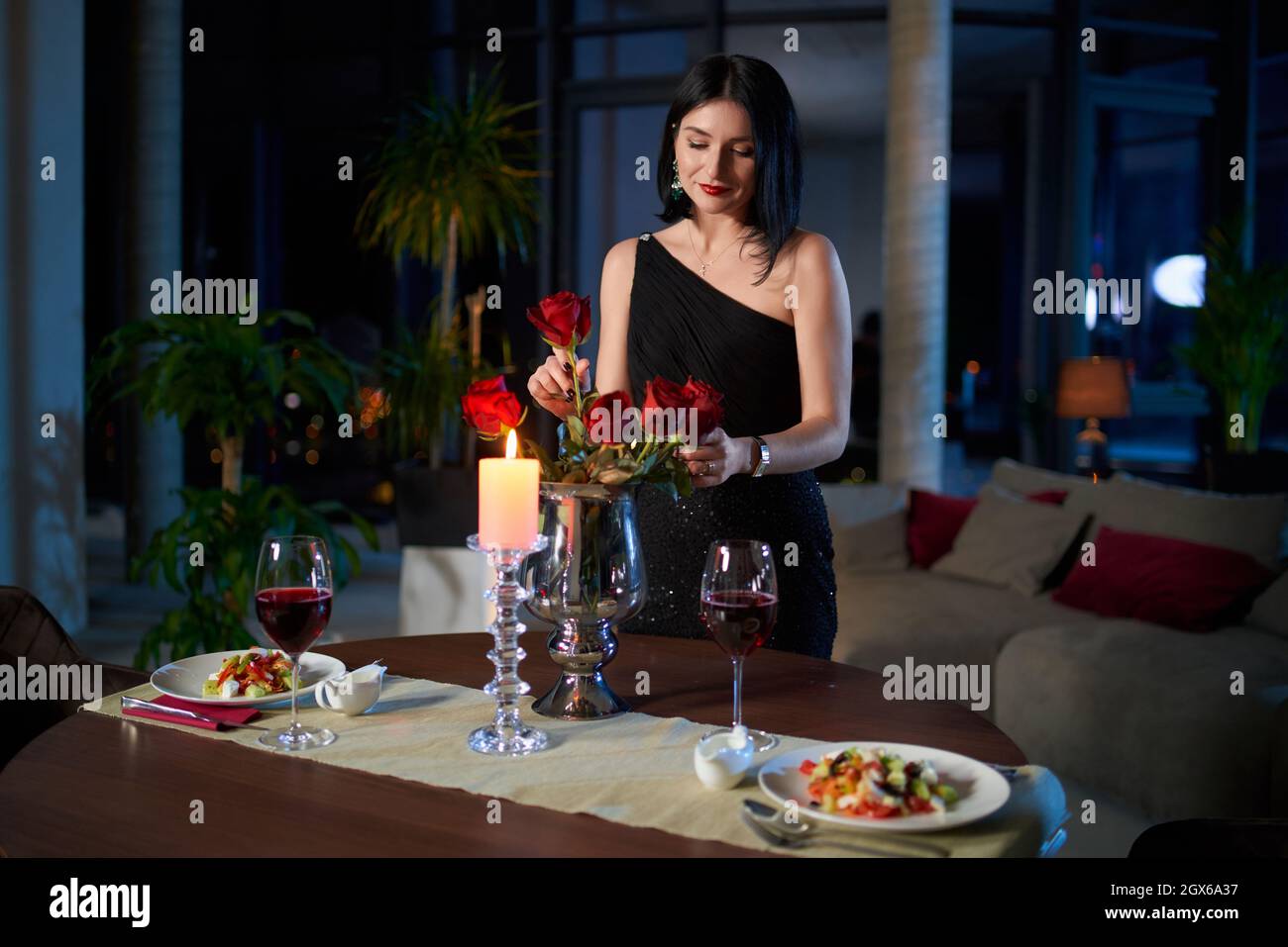 Romantic dinner preparation hi-res stock photography and images - Alamy