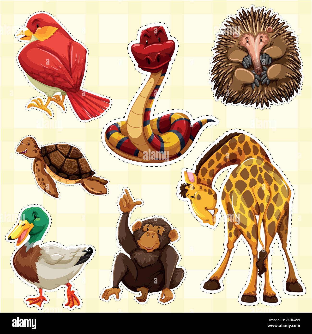 Animal face sticker hi-res stock photography and images - Alamy