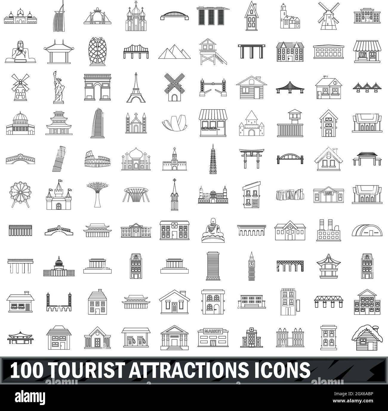 London tourist attractions Stock Vector Images - Alamy