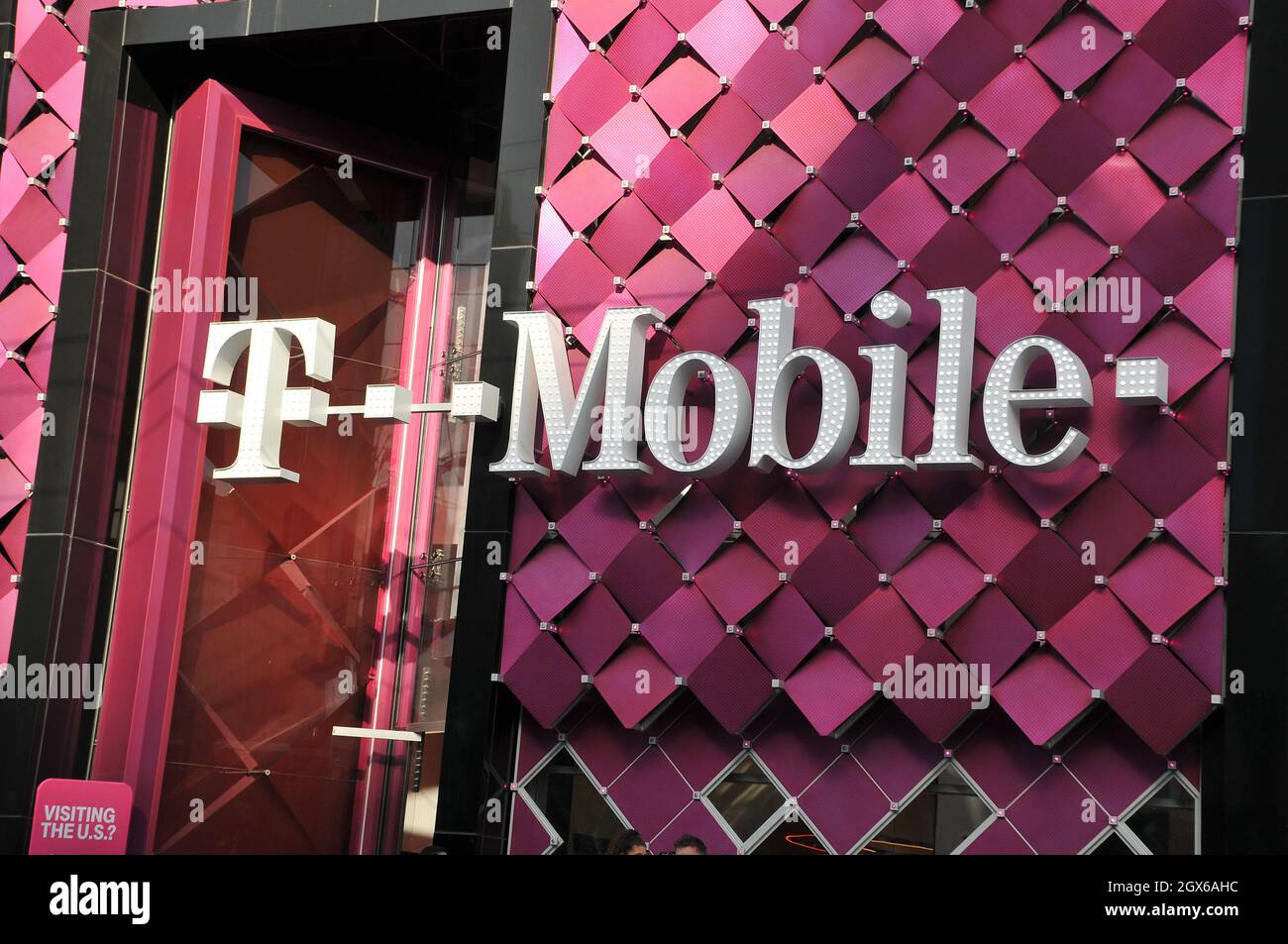 Las vegas/Naveda/USA /09 September 2019, /T-Mobile commerical sign and ...