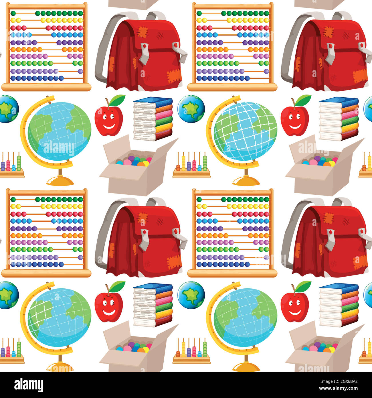 School bag books equipment Cut Out Stock Images & Pictures - Alamy