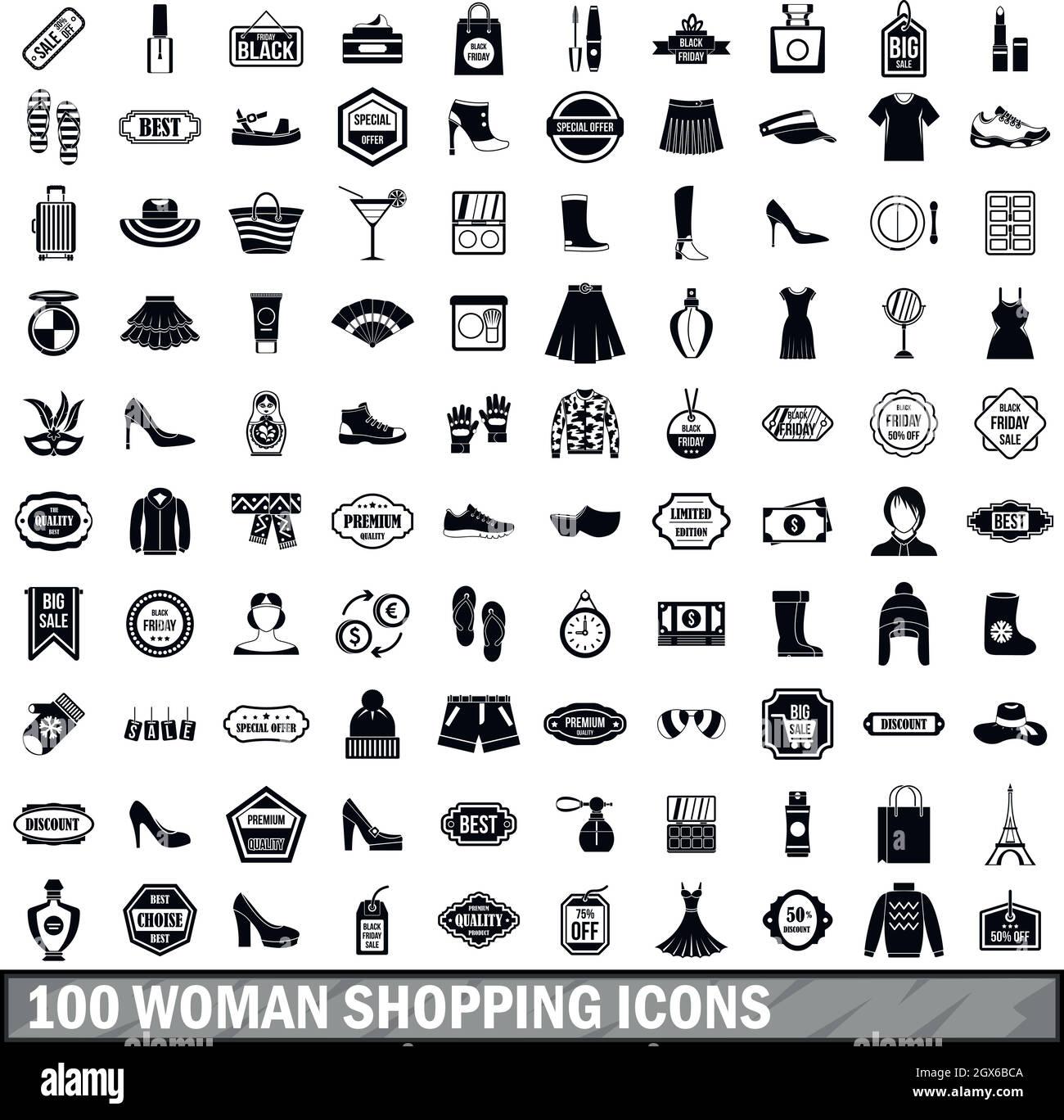 Shopping bags black friday sale Stock Vector Images - Alamy