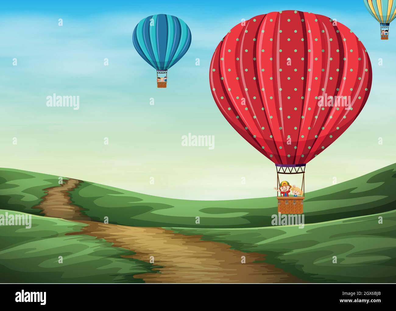 Illustration kids in hot Stock Vector Images - Alamy