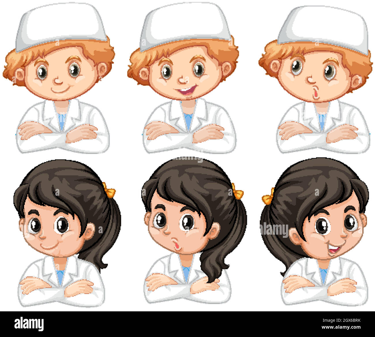 Boy different facial expressions illustration hi-res stock photography ...