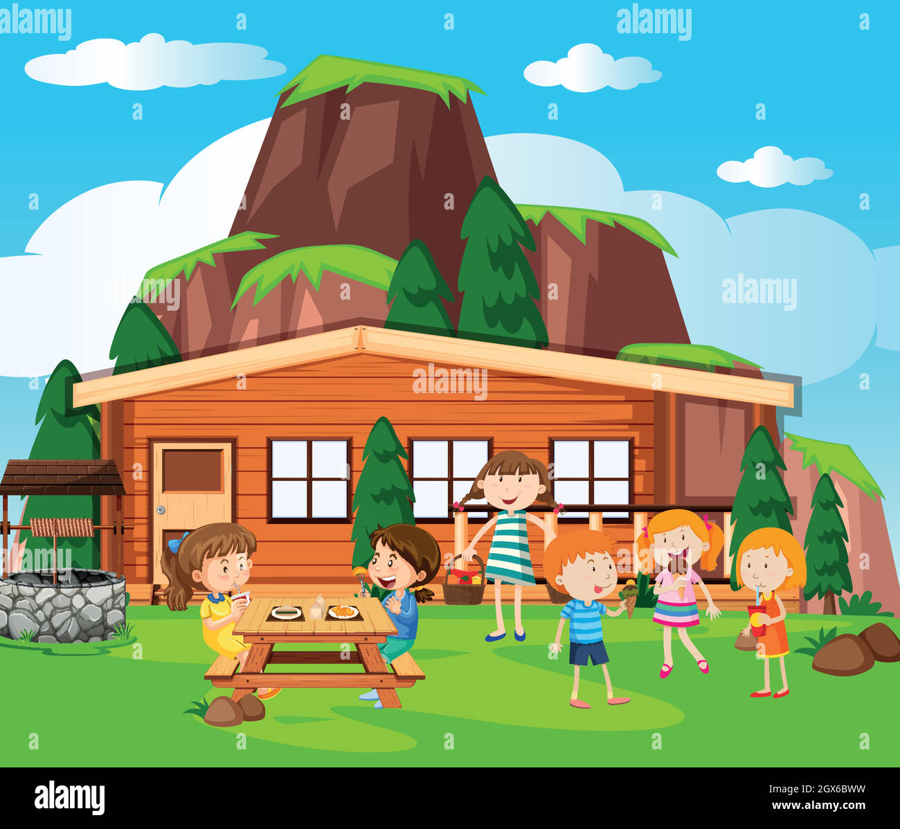 Picnic hut Stock Vector Images - Alamy