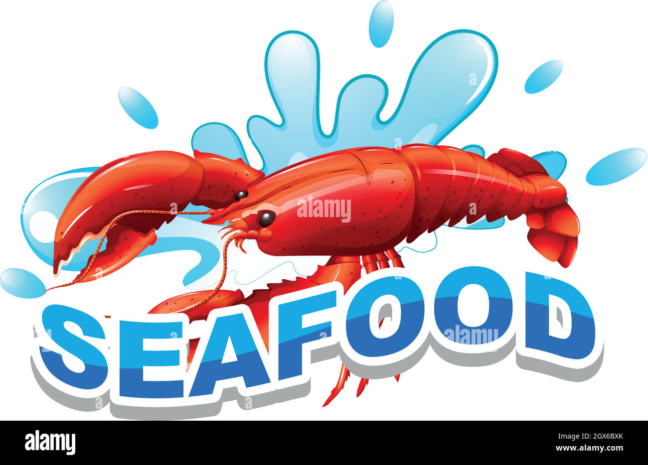 Lobster word Stock Vector Images - Alamy