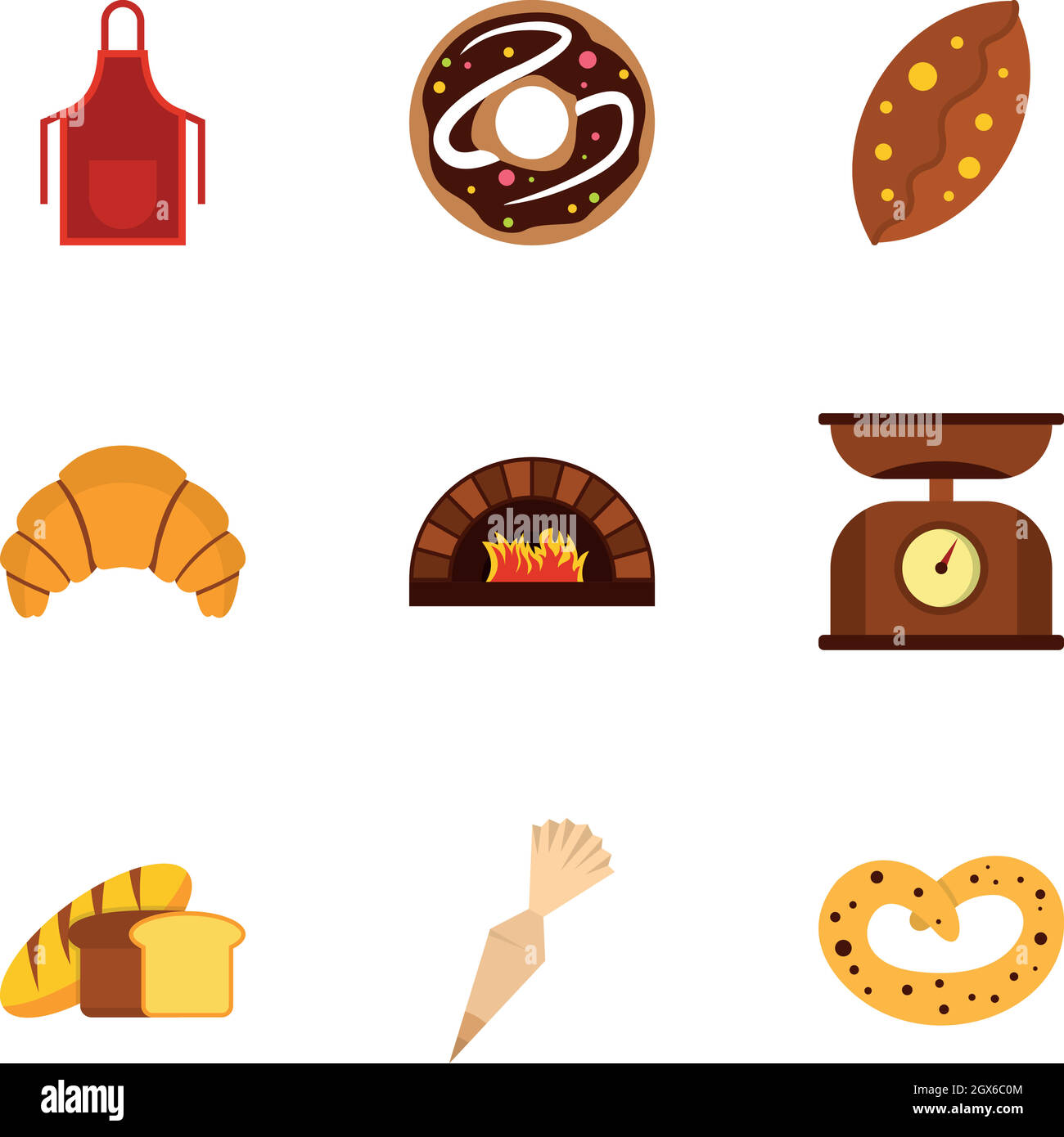 Baking icons set, flat style Stock Vector Image & Art - Alamy