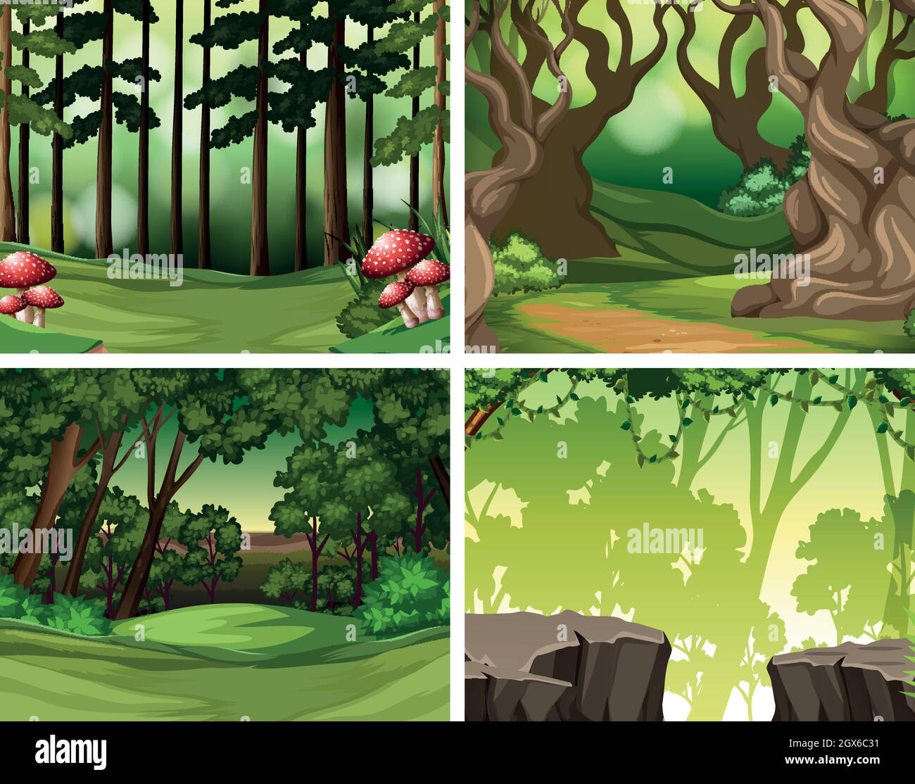 Tropical rainforest Stock Vector Images - Alamy