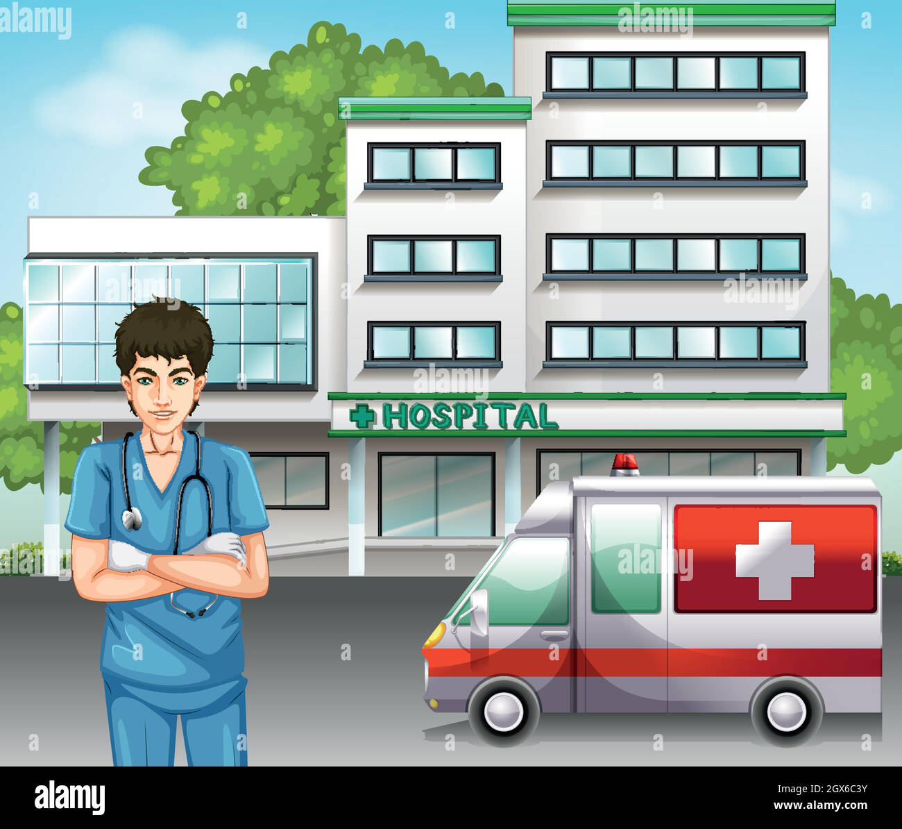 Hospital a Stock Vector Images - Alamy