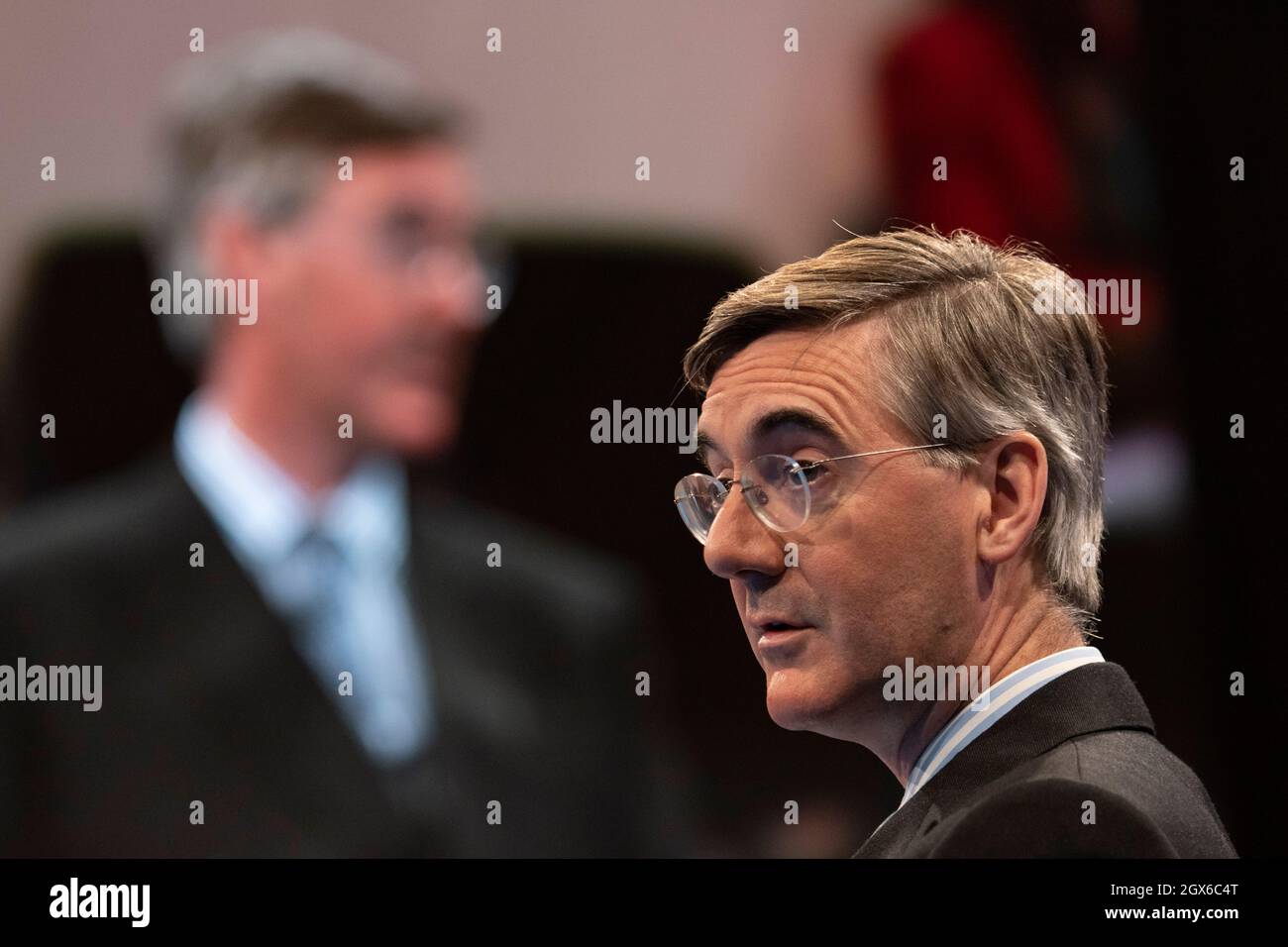 Manchester, England, UK. 4th Oct, 2021. PICTURED: Rt Hon Jacob Rees ...