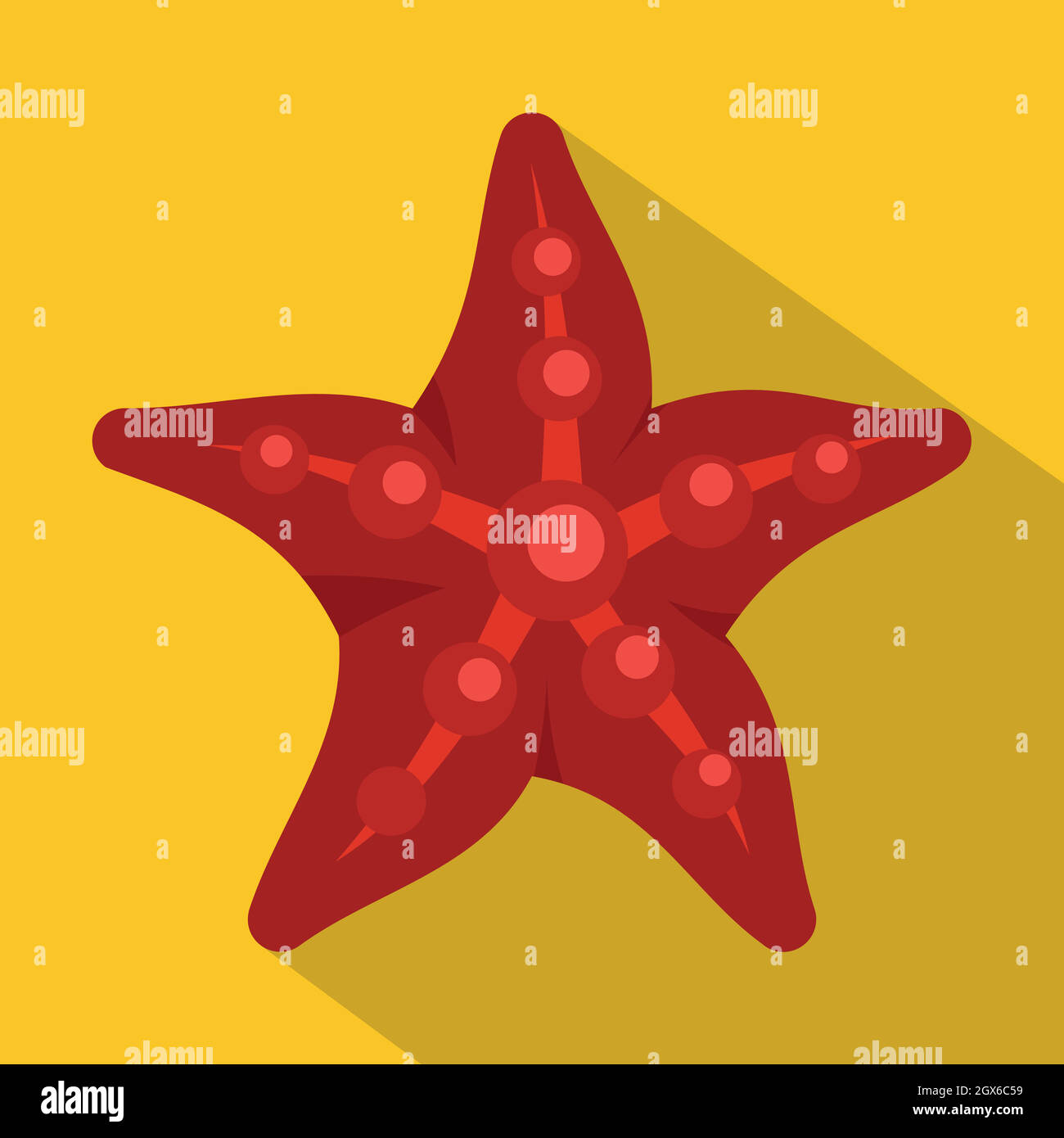 Red starfish icon, flat style Stock Vector Image & Art - Alamy