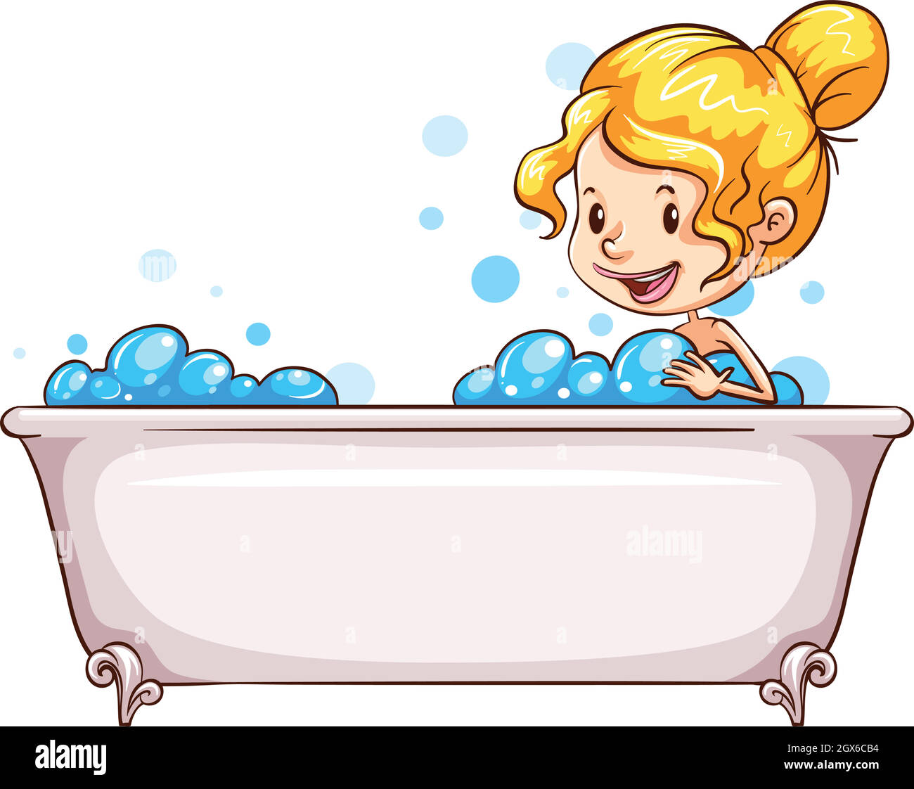 Person bath cartoon hi-res stock photography and images - Alamy