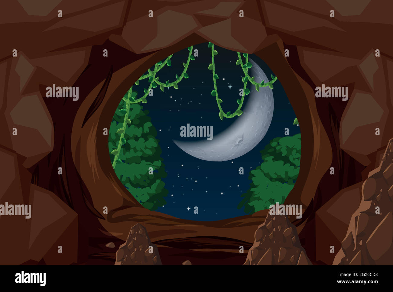 Cave entrance drawing hi-res stock photography and images - Alamy
