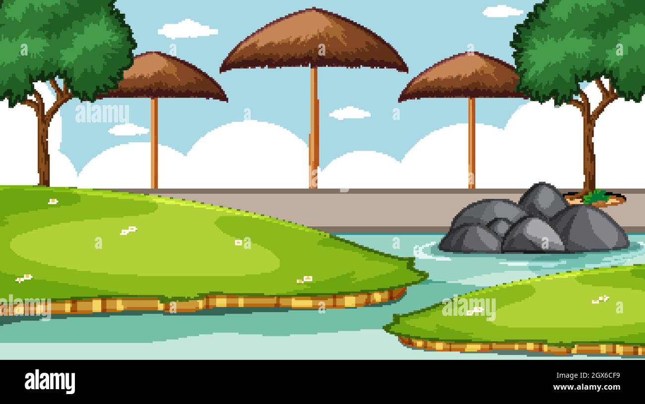 Zoo park without animal scene Stock Vector Image & Art - Alamy