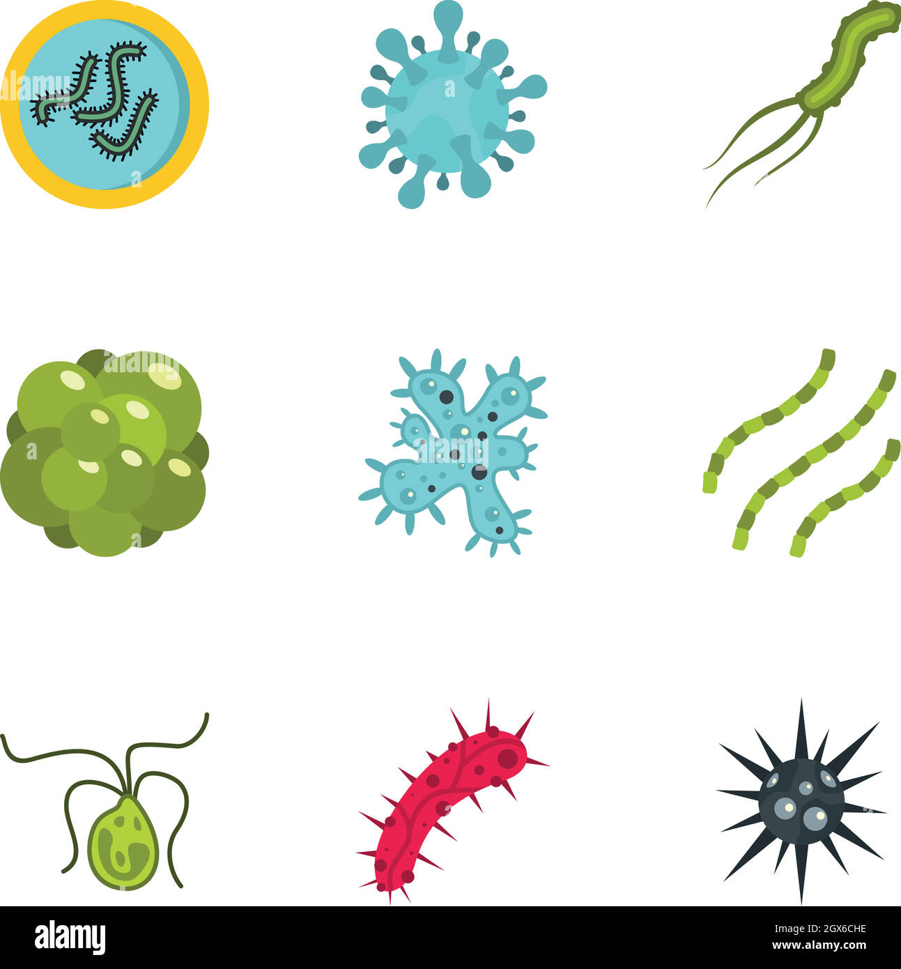 Microscopic germs Stock Vector Images - Alamy