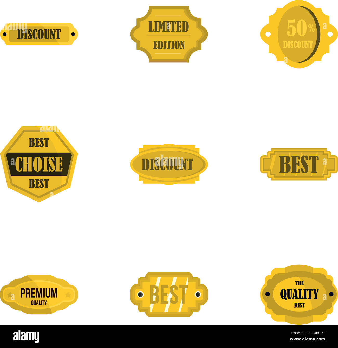 Golden circle icons Stock Vector Images - Alamy
