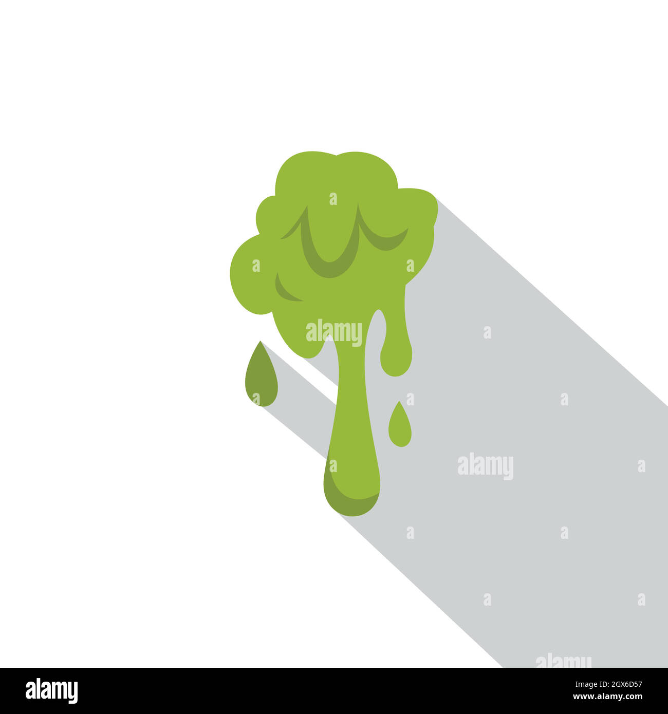 Green slime spot icon, flat style Stock Vector Image & Art - Alamy