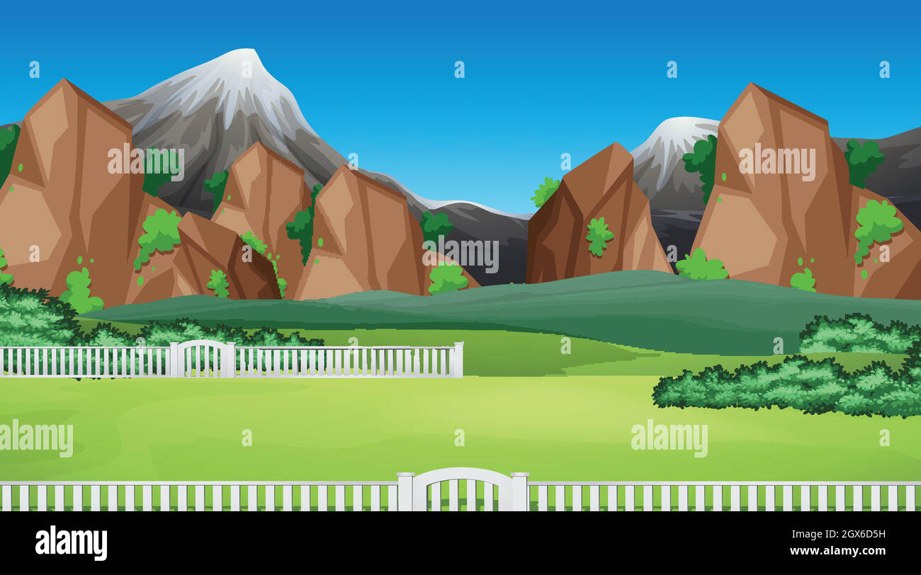 Nature scene landscape template Stock Vector Image & Art - Alamy