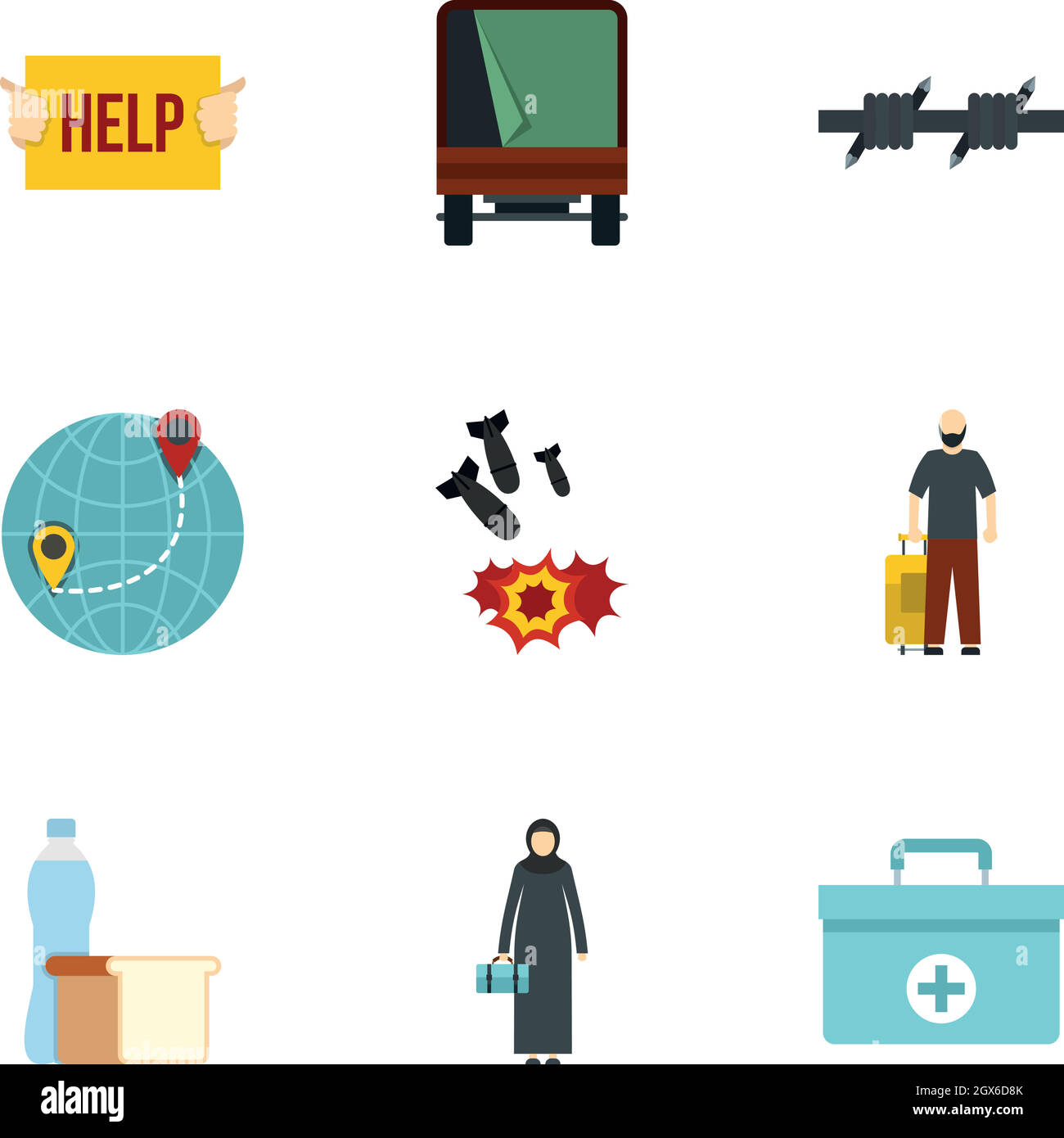 War poverty Stock Vector Images - Alamy