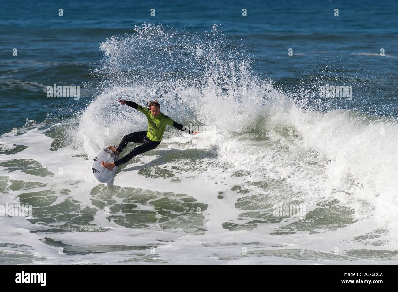 Hawaiian surfer Cody Young in action during the Round of 96 of the MEO ...