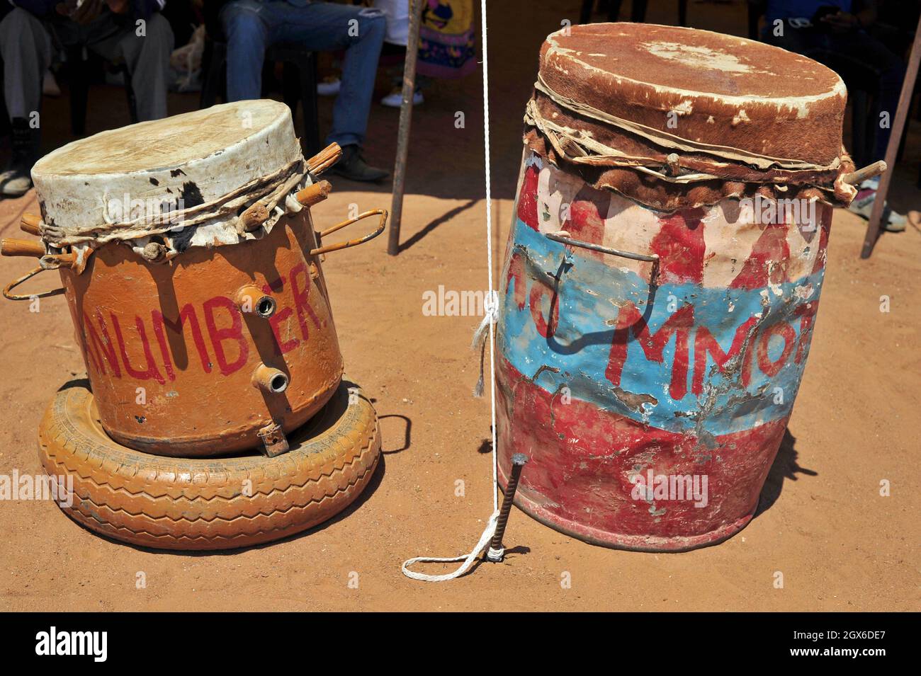 African traditional dancers celebrating Heritage Day in South Africa at ...