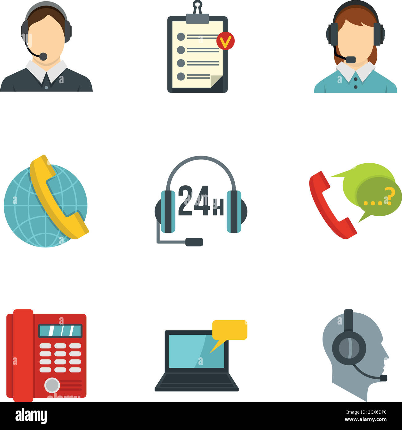 Business customer care service icons set Stock Vector Image & Art - Alamy