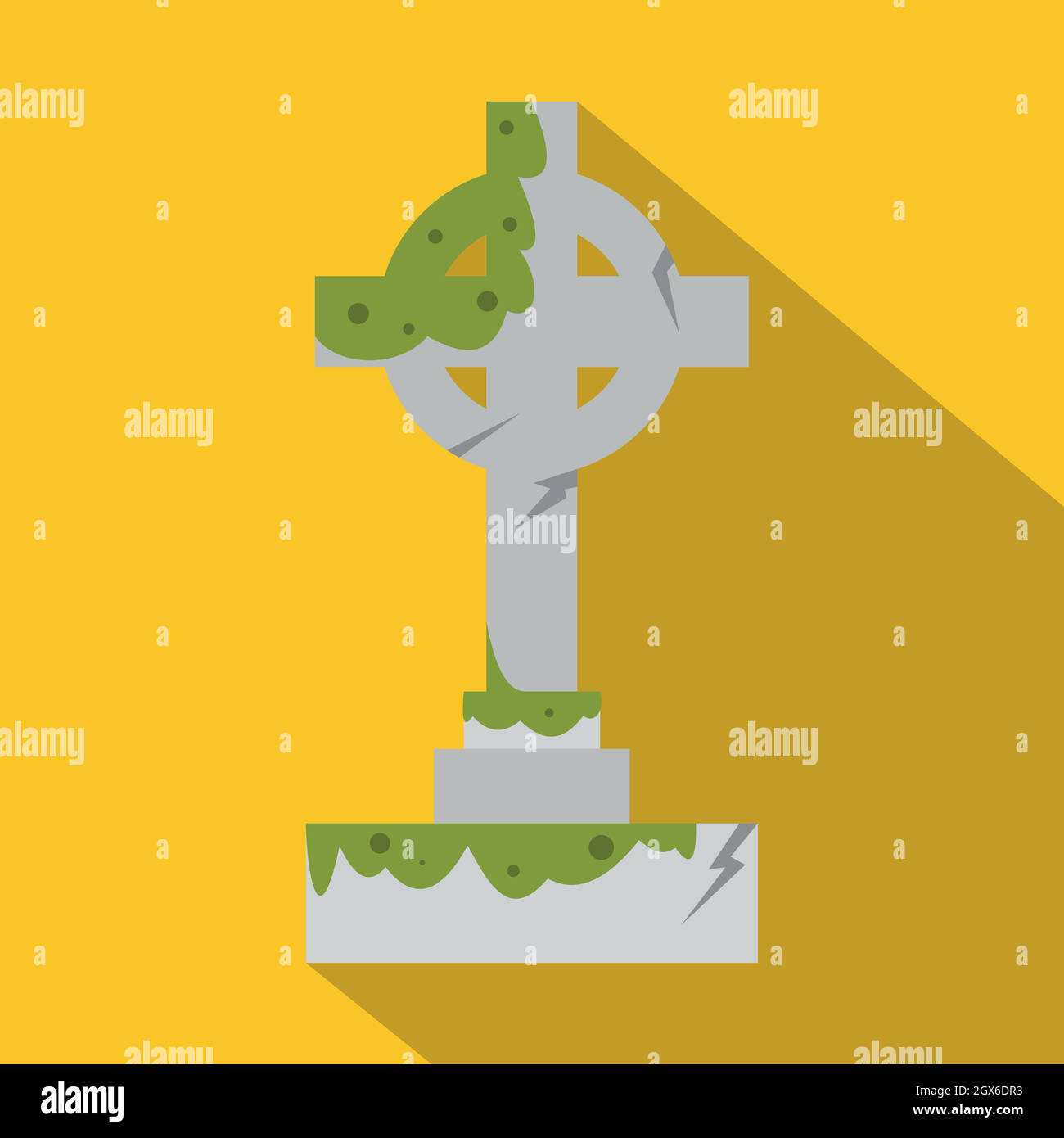 Irish celtic cross with green slime icon Stock Vector Image & Art - Alamy