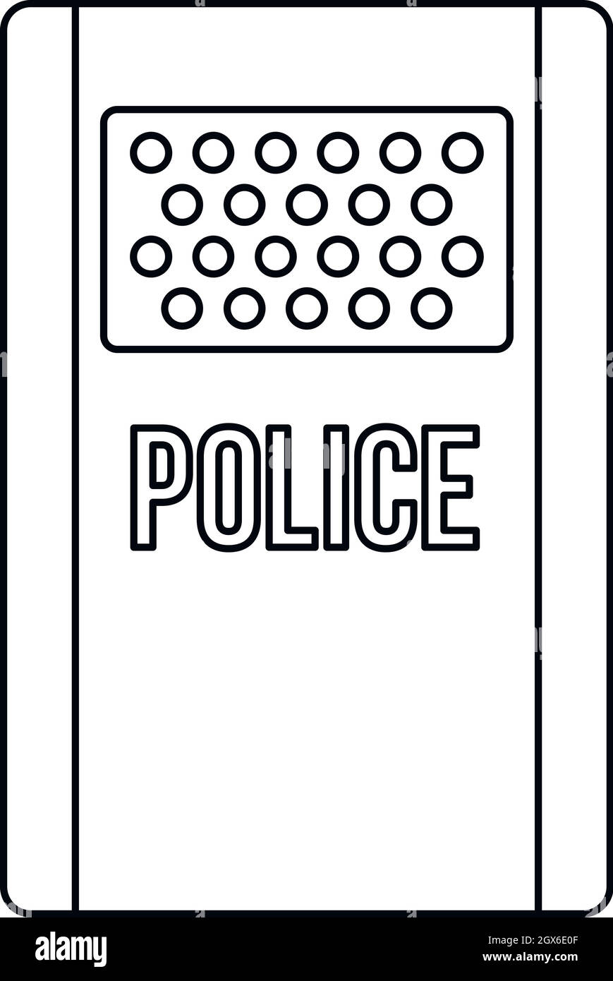 Police icon, outline style Stock Vector Image & Art - Alamy