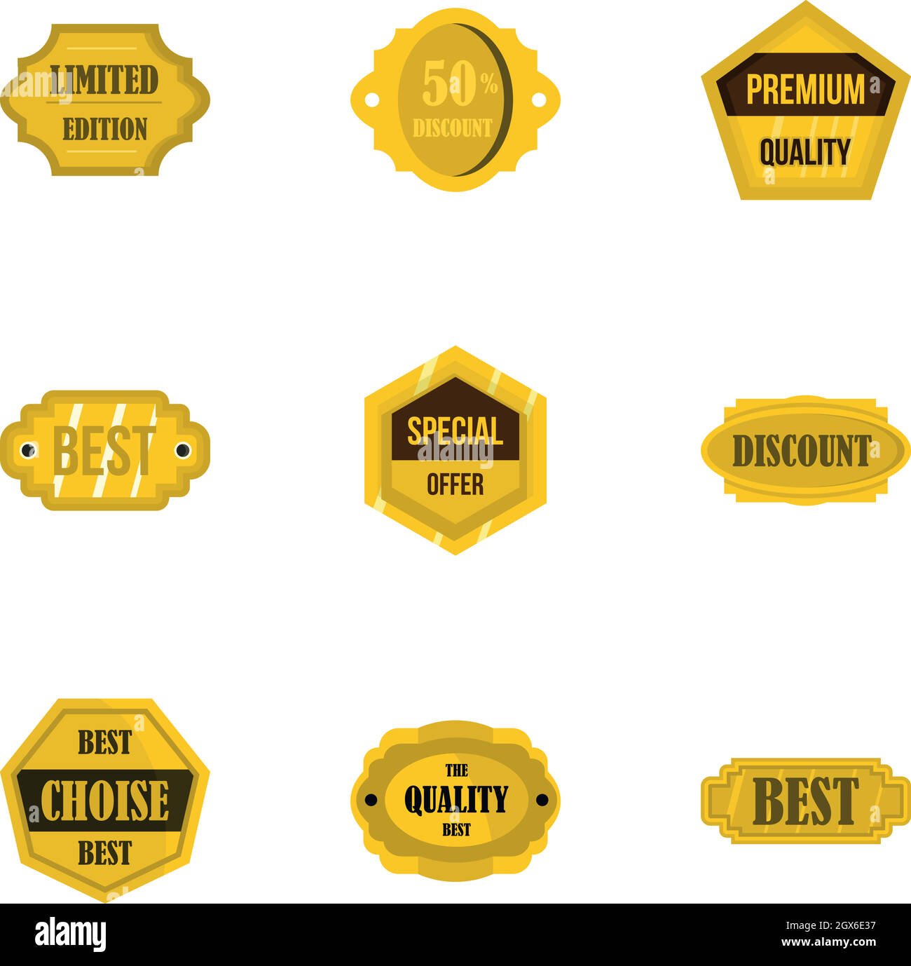 Badges set icons Stock Vector Images - Alamy
